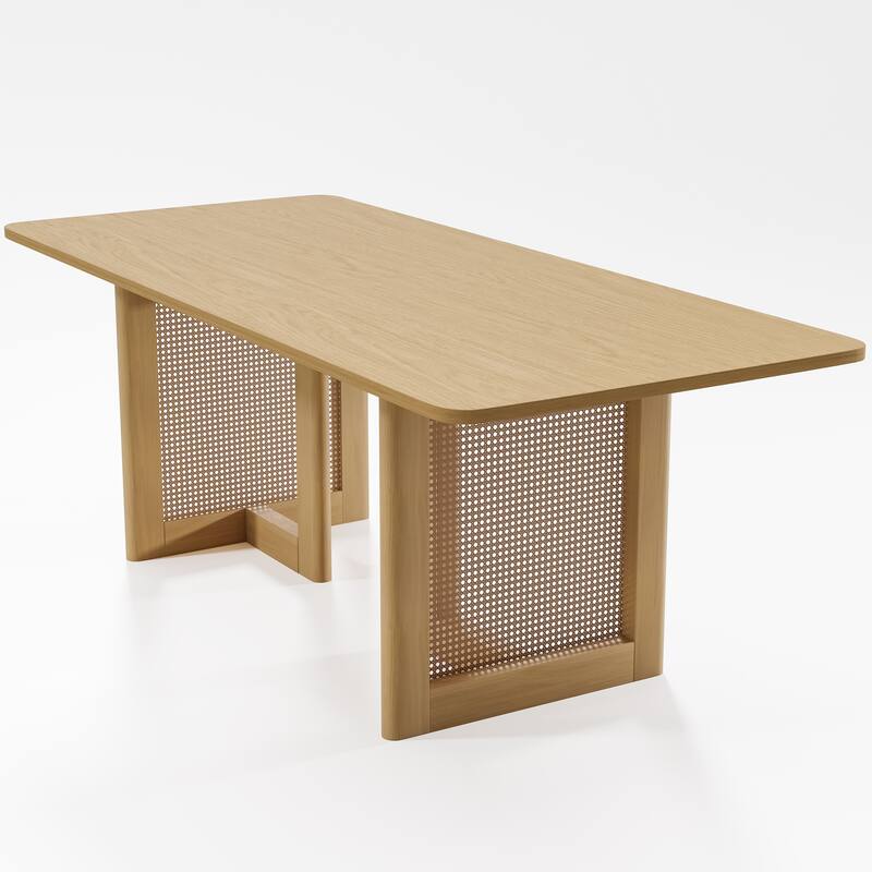 Wooakway Solid Wood 67'' Square Dining Table for 6 People Nordic style ...