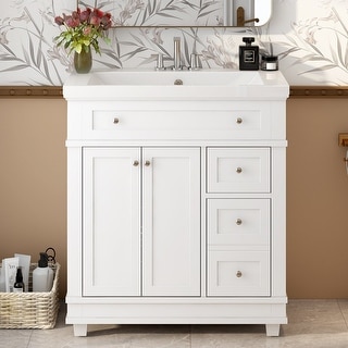 30 inch MDF Freestanding Bathroom Vanity without Counter Top - Bed Bath ...