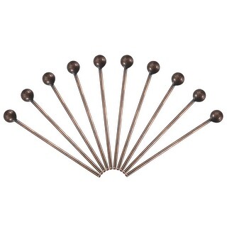 100Pcs Red Copper Ball Head Pins 25mm Wire Head Pins Brass 20 Gauge ...