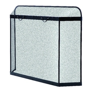 Panacea Black Matte Steel Fireplace Screen Spark Guard - Bed Bath ...