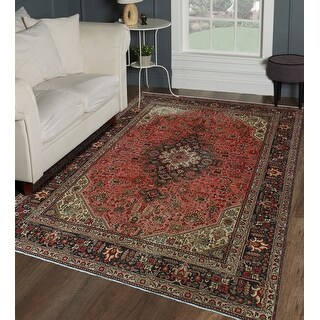 Semi Antique Saikooo Rust/Navy Rug - 6'6" x 9'6" - Bed Bath & Beyond ...