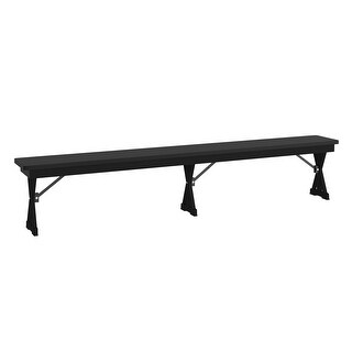 8' x 12" Antique Solid Pine Farmhouse Folding Bench - 12"W x 96"D x 17. ...