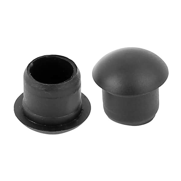 25 Pcs Plastic M12 12mm Dia Flush Type Wiring Hole Plug Caps Black ...