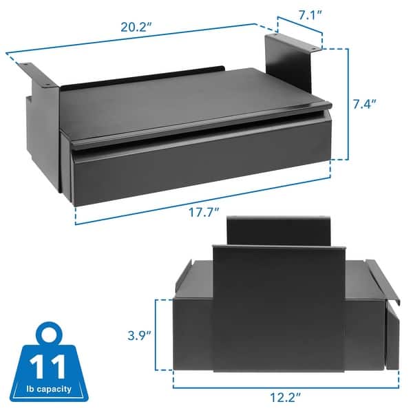 Mount-It! Under Desk Pull-Out Drawer Kit with Shelf - Bed Bath & Beyond ...