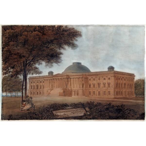 The United States Capitol Building A Presentation Drawing By Benjamin ...