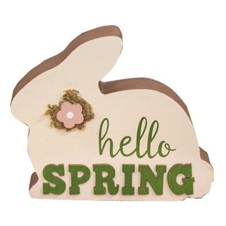 Hello Spring Chunky Bunny - H - 5.00 in. W - 1.00 in. L- 7.00 in. - Bed ...