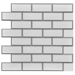 Dundee Deco Grey White Brick PVC 3D Wall Panels, Decorative Wall ...