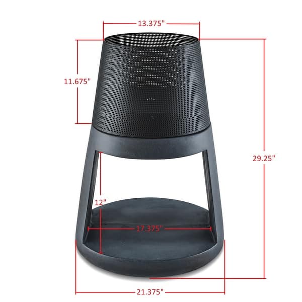 Danya B. Outdoor Conic Wood Burning Faux Stone Fire Pit - Bed Bath ...