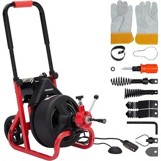 Drain Cleaner Machine, Professional for 2 to 4 Inch Pipes - 75FT X 1/2 ...