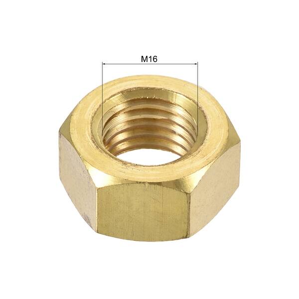 M16 Brass Machine Screw Insert Lock Hex Hexagon Nut Fastener 4pcs ...