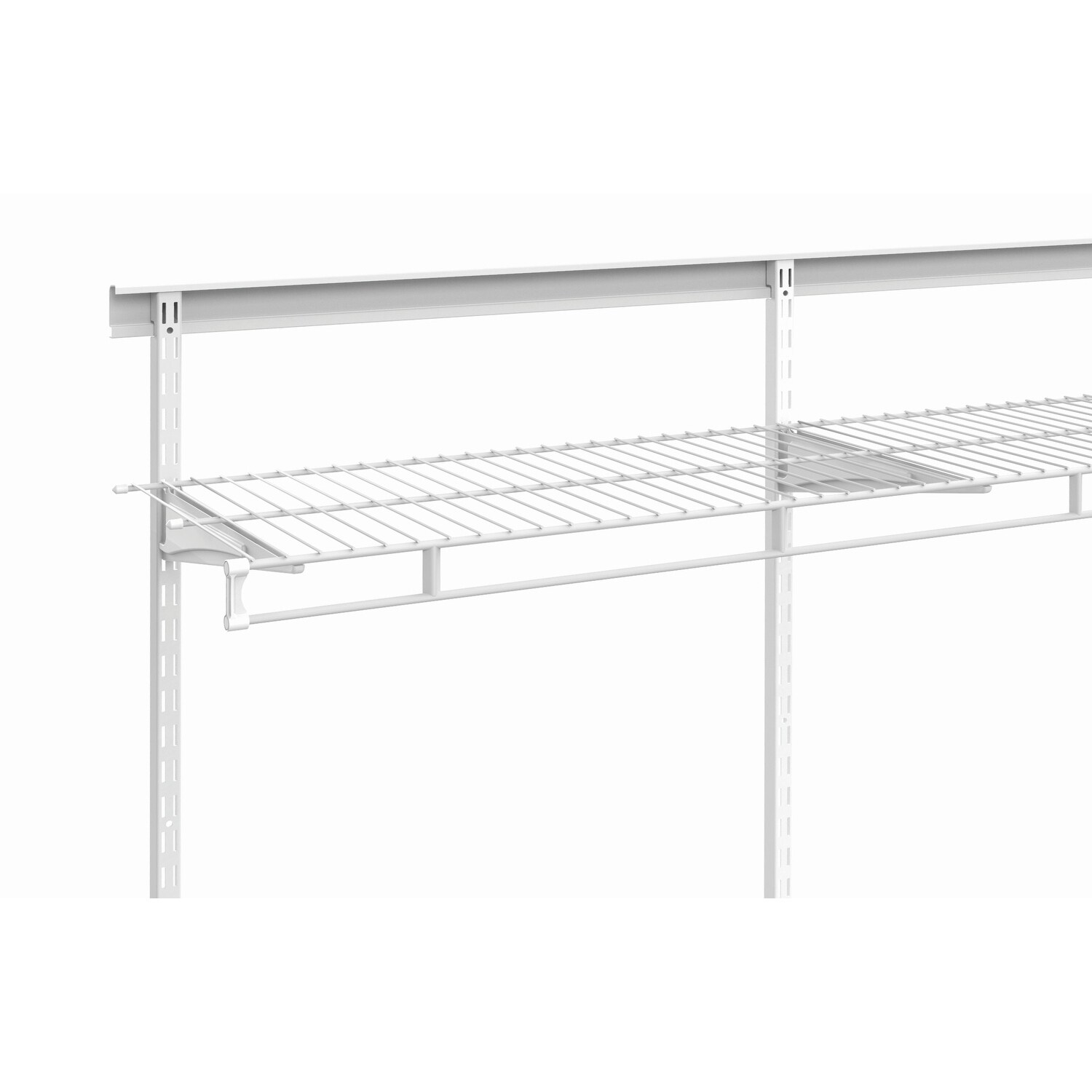 White wire storage shelves store