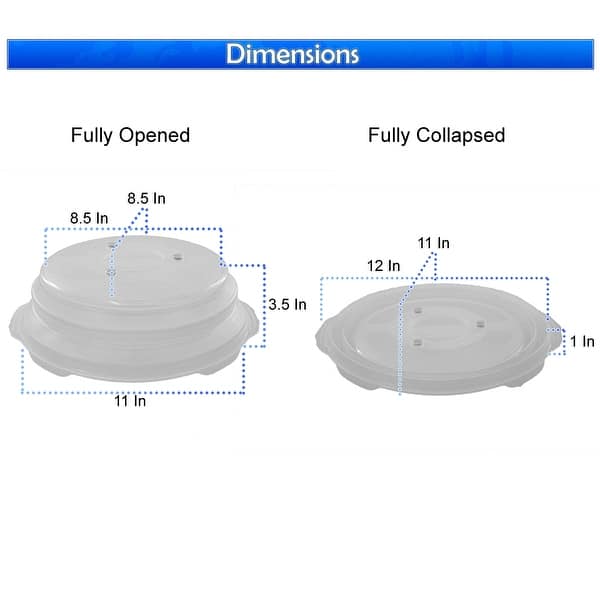 Magnetic Microwave Cover Lid Collapsible Anti Splatter Guard Food Cover ...