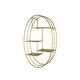Tall Oval Wall Shelving Unit, 32-inch Height, Brass Finish - Bed Bath ...