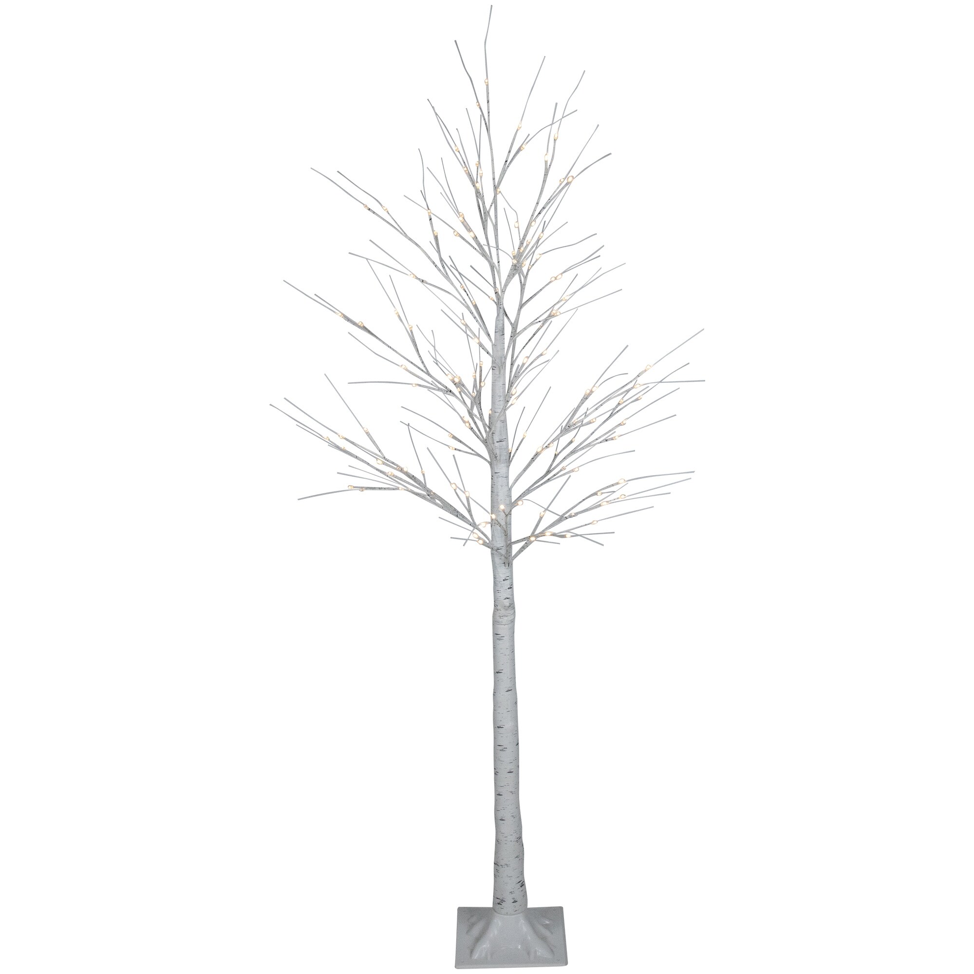 5' LED Lighted White Birch Christmas Twig Tree - Cool White Lights ...