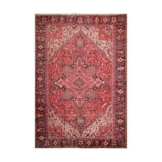 Hand Knotted Rust,Rose Wool Oriental Area Rug (10x14) - 9' 5'' x 13' 3 ...