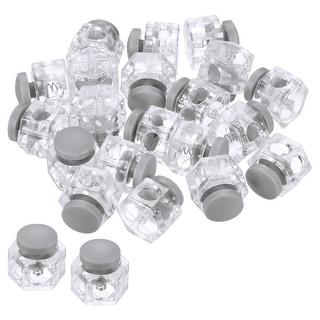 Cord Locks, 50 Pack Hexagonal Spring Toggle Stopper, Clear Gray - Clear ...