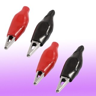 38mm Insulating Covered Test Clamp Alligator Clips Black Red 4 Pcs ...
