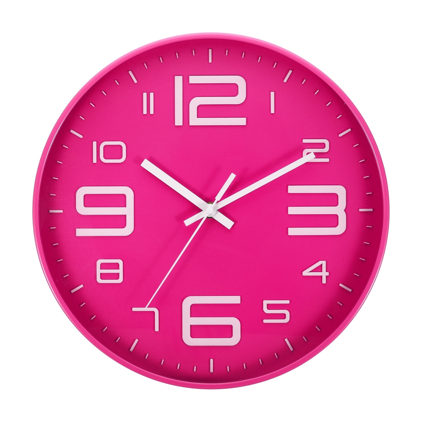 hot pink wall clock