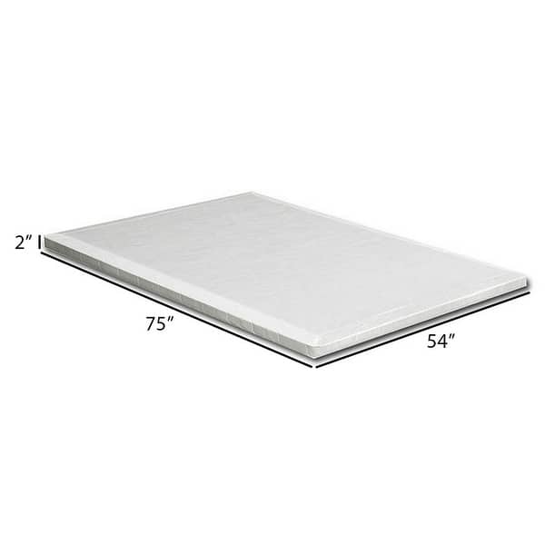 Amo 2 Inch Full Size Bunkie Board Mattress Foundation with Slats, Foam ...
