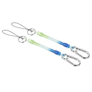 Retractable Coil Spring Keychains with Big Ring, 2 Pack Plastic - Bed ...
