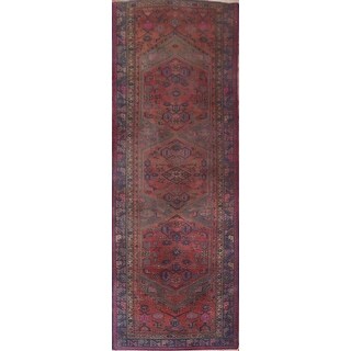Over-dyed Traditional Hamedan Persian Wool Runner Rug Hand-knotted - 3 ...
