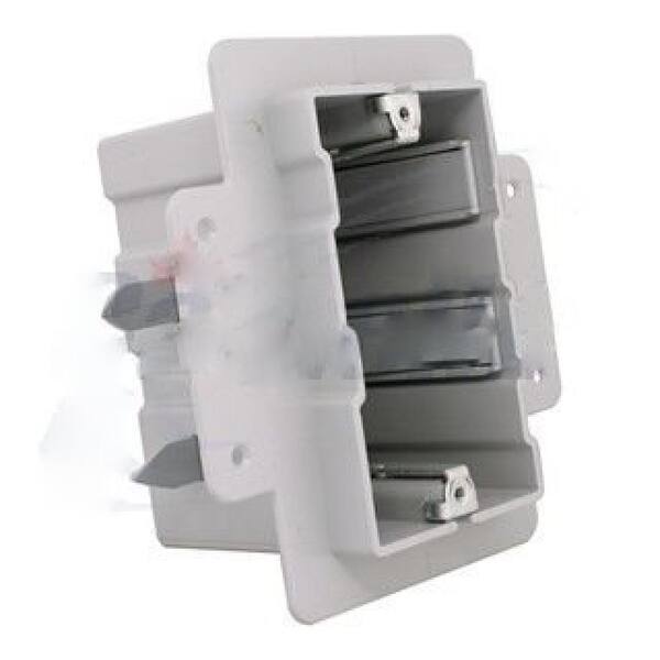 2.25 in. Grey Rectangle 1-Gang ICF Device Box Plastic American ...