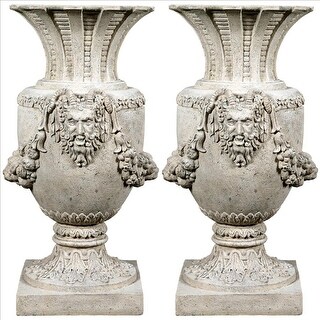 Design Toscano The Greek Pan of Olympus Architectural Garden Urns: (Set ...