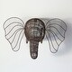 Wire Elephant Wall Mount Head - 27''W x 14''D x 17''H - Bed Bath ...