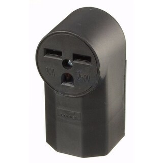 30 AMP Round Black Electrical Receptacle Plastic American Imaginations ...