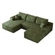 Cloud Sectional Sofa With 1 Ottoman, Modern Upholstered Couches ...