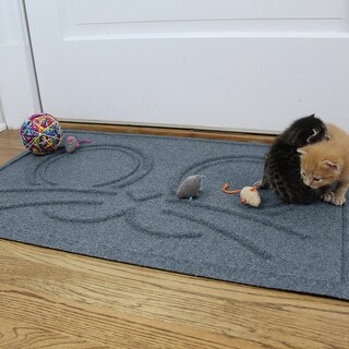 WaterHog Kitty Face 20"x30" Cat Bowl Feeder Mat - Bed Bath & Beyond ...