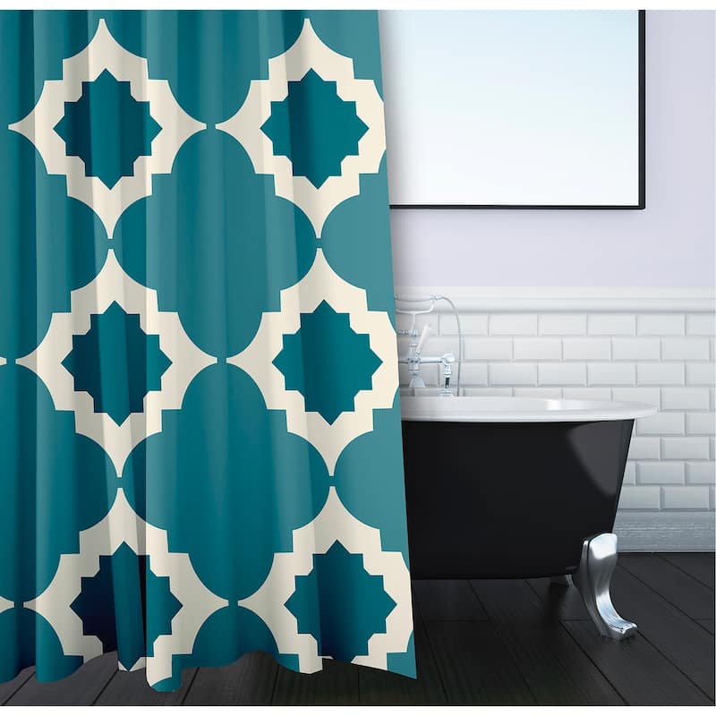 Medina Geometric Print Shower Curtain (71 x 74) - On Sale - Overstock ...