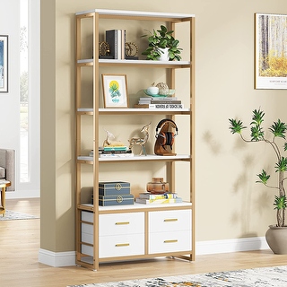70.9 Tall White and Gold Gold Bookshelf Etagere Bookcase Bed Bath Beyond 37436384