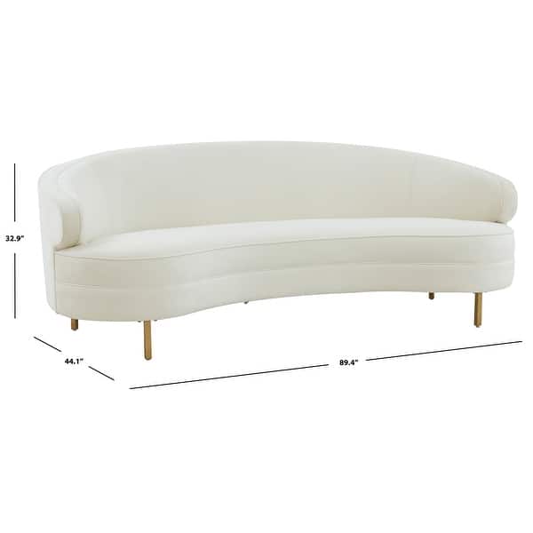 SAFAVIEH Couture Primrose Curved Sofa - 89"W x 44"D x 33"H - Bed Bath ...