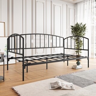 Metal Daybed Frame Twin Size Heavy Duty Metal Slats Sofa Bed Platform ...
