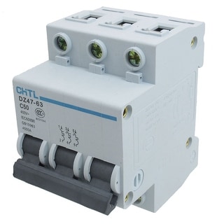 Unique Bargains AC 400V Rated Current 50A 3 Pole MCB Air Circuit ...