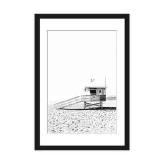 "Lifeguard Hut In Black & White" by Sisi & Seb Fine Art Print - Bed ...