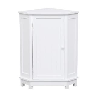 Bathroom MDF Cabinet Triangle Corner Storage Cabinet with Adjustable ...