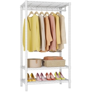 Heavy Duty Garment Rack 3 Tier Clothes Rack for Hanging Clothes, Closet ...