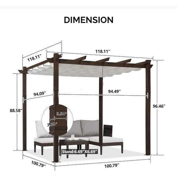PURPLE LEAF 10' X 10' Outdoor Thrilling Ghost Pergola, Halloween ...