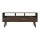 Kobe Tv Stand For Tvs Up To 52" With 3 Shelves And 2 Hinged Drawers ...
