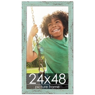 24x48 Frame Green Rustic Farmhouse - Shabby Chic Wood Picture Frame ...