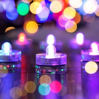24pcs Submersible LED Tea Light Candle Flameless Waterproof RGB Lamp ...