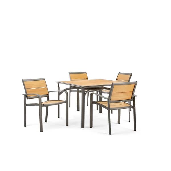 Harper All-Weather Aluminum & Poly-Resin 42-inch Square Dining Table w ...