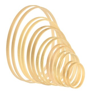 14Pcs 3/4/5/6/7/8/9 Inch Wooden Bamboo Floral Hoop Rings for DIY Craft ...