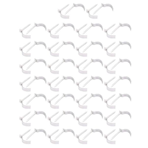 60pcs Carbon Steel One-Side Fixing Pipe Clamp Bracket Nail for 25mm Dia ...