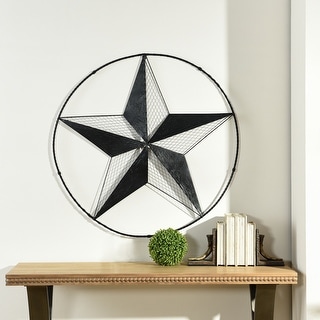StyleCraft Star Perimeter - Hand Made Metal Wall Art Sculpture - Bed ...