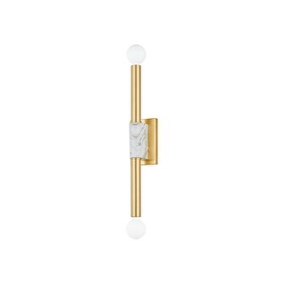 Mitzi Lighting Goldie 3 In. 2 Light Wall Sconce Aged Brass - Bed Bath ...