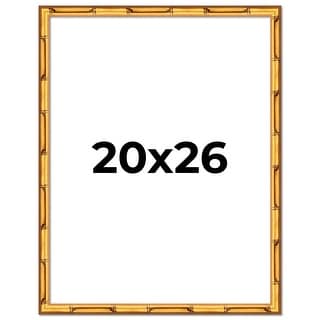 20x26 Frame Gold Bamboo Solid Wood Picture Frame | 1 Inch Moulding ...