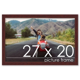 27x20 Traditional Walnut Complete Wood Picture or Puzzle Frame with UV ...